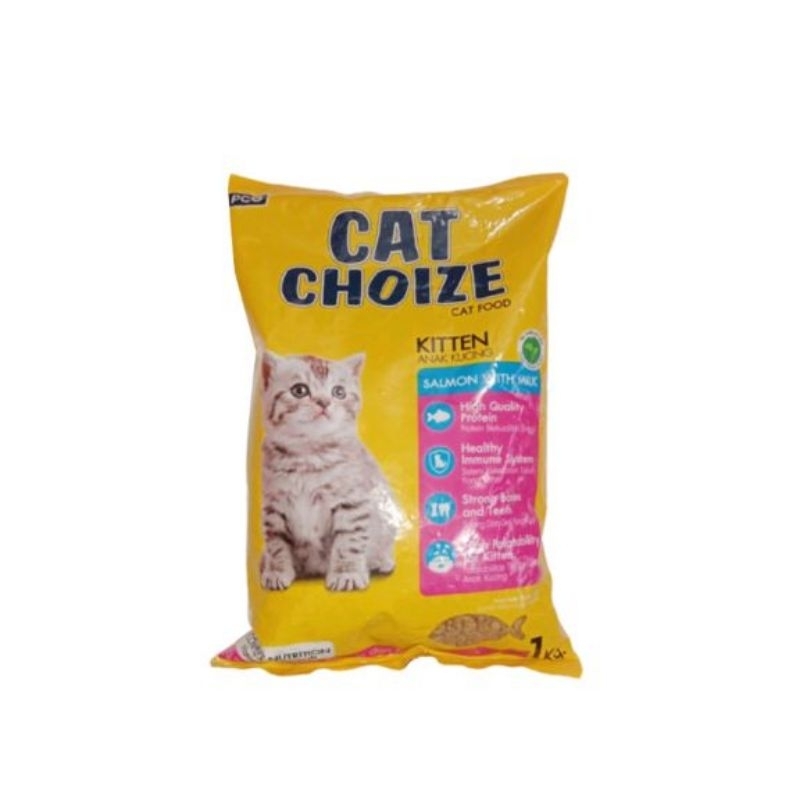 Jual Cat Choize Kitten Salmon With Milk 1kg | Shopee Indonesia