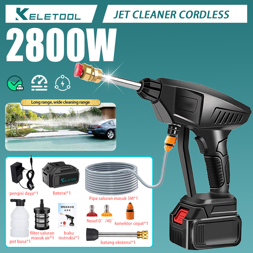Jual Keletool Jet cleaner baterai Alat Cuci Mobil dan Motor Pistol Air ...