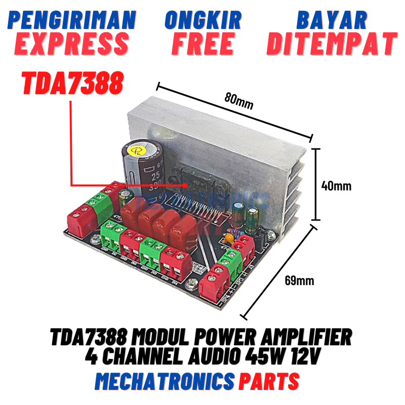 Jual TDA7388 TDA7851L TB2929HQ Modul Power Amplifier 4 Channel Audio 45W 12V 180W Ampli Mobil ...