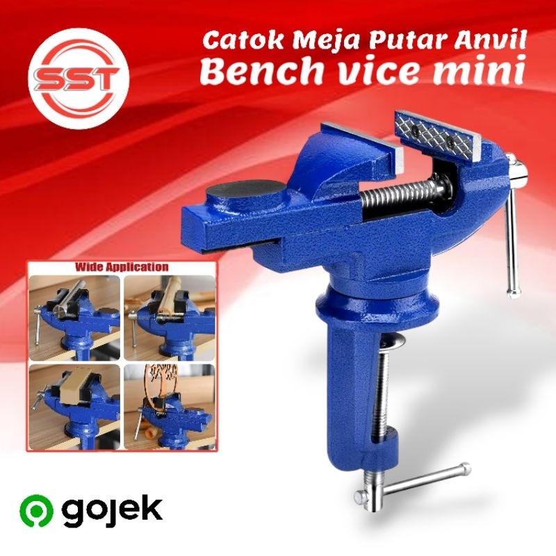 Jual Catok meja ,ragum putar 60mm -80mm -tabele vise Dove Tail Mini ...