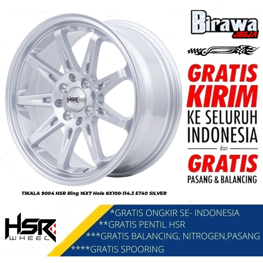 Jual Velg Mobil Racing Ring 16 HSR TIKALA R16 Lebar 7 Hole 4X100 4x114,3 ET40 | Birawa Jogja ...