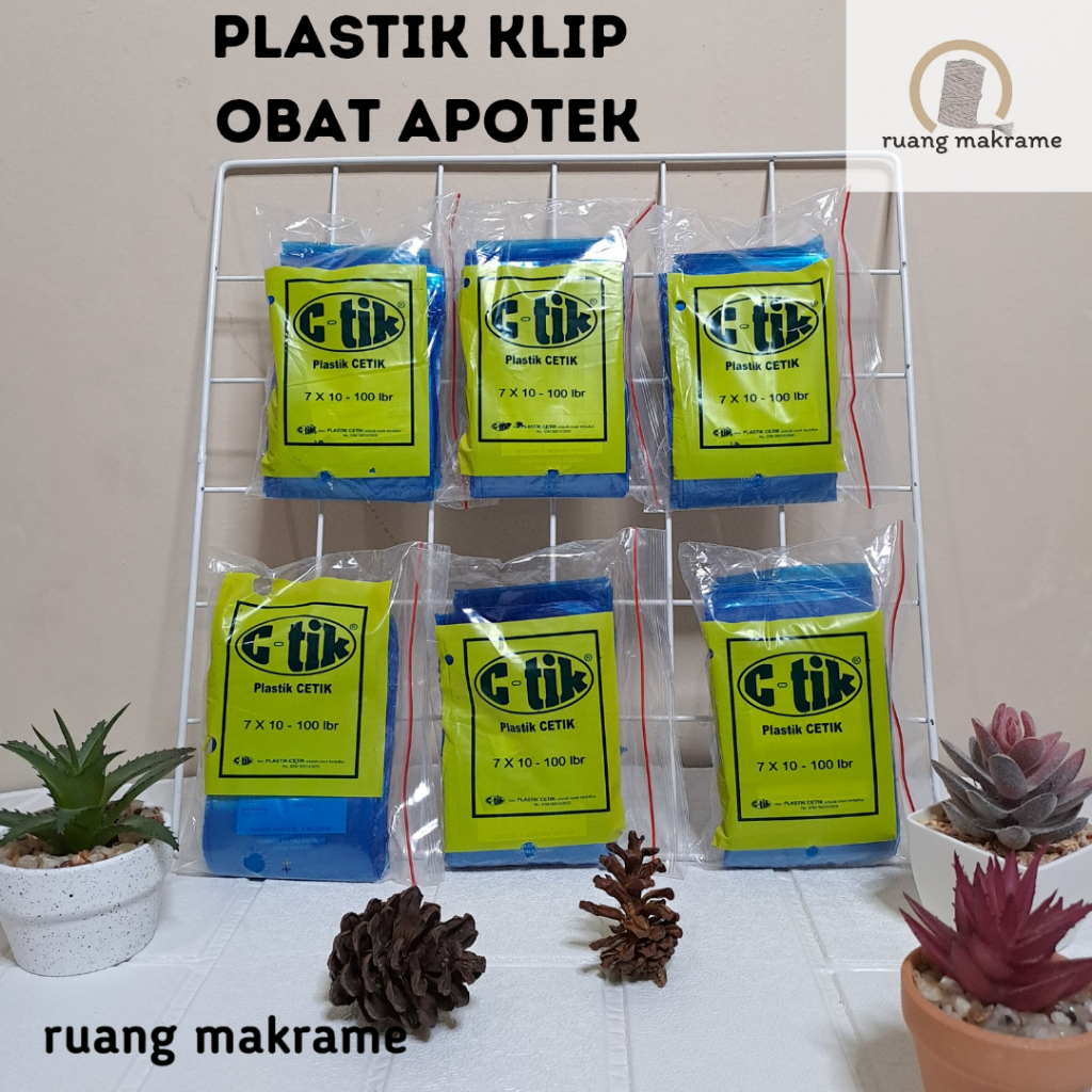 Jual plastik klip obat plastik klip zip ziplock plastik obat apotek ...