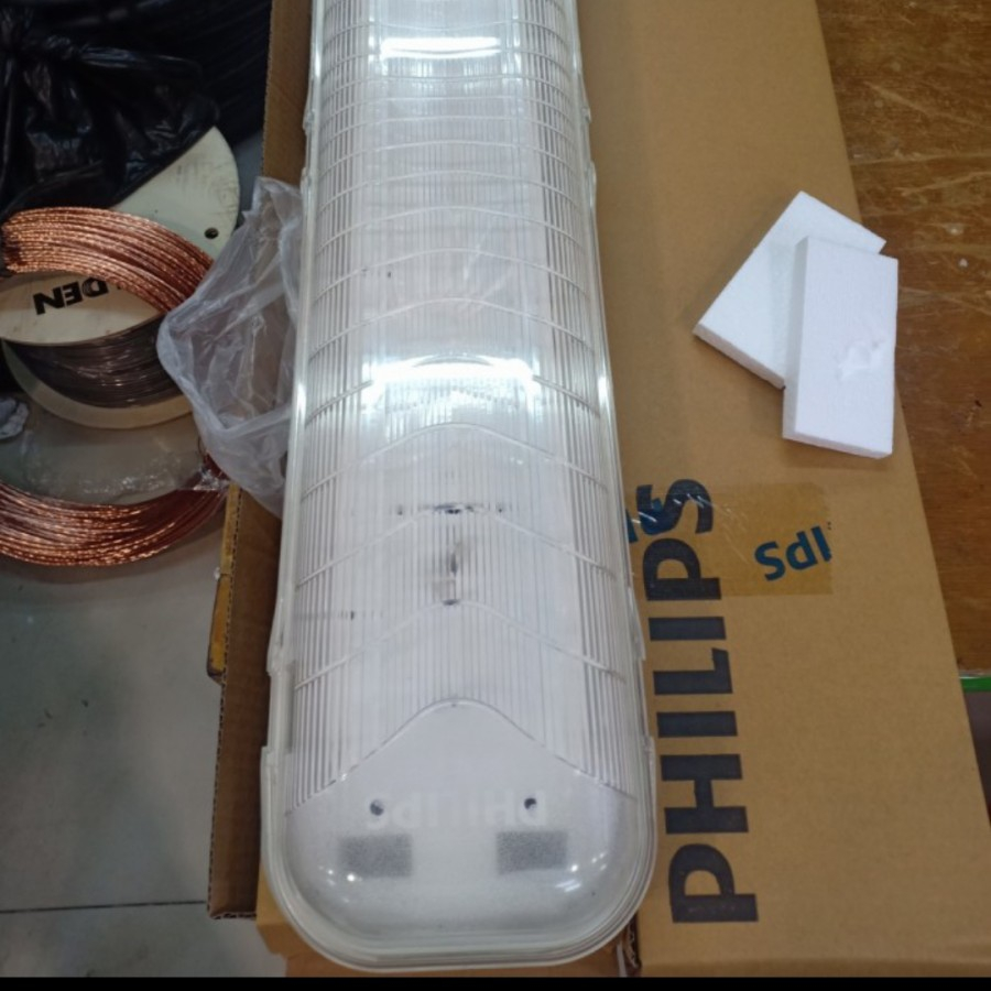 Jual Kap waterproof philips 2x36w 120cm include lampu 36w TCW069 2X36W ...