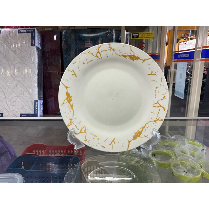 Jual piring ceper 10.5 ( 27 cm) winston tipe marmer isi 1 pcs + bubble ...