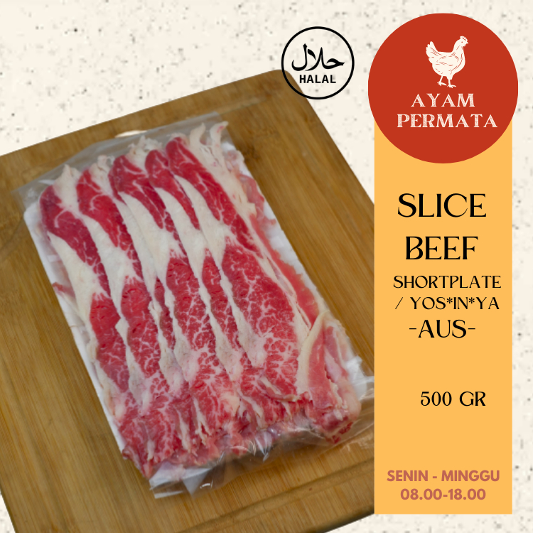 Jual Daging Slice Beef Yoshinoya 500gr Shortplate Australia - Premium ...