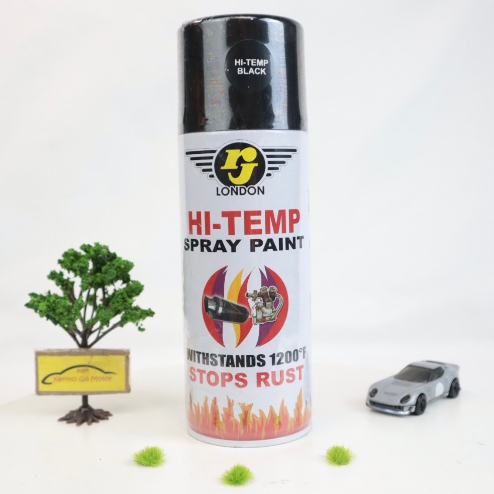 Jual RJ LONDON SPRAY PAINT CAT HI-TEMP BLACK HIGH TEMPERATUR OP-HTB ...