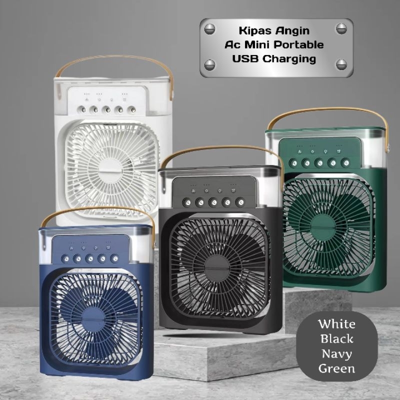 Jual Kipas Angin Duduk Meja AC Mini USB Charging 5 Lubang Spayer dan 7 ...
