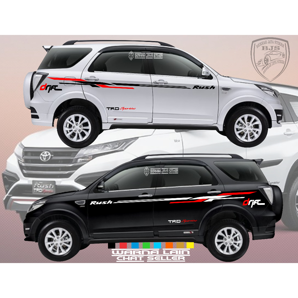 Jual STIKER MOBIL RUSH TERIOS STIKER CUTTING LIST BODY SAMPING ...