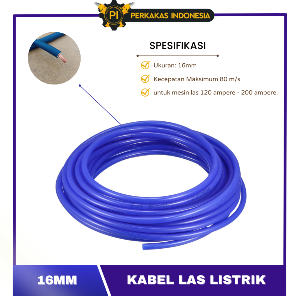 Jual Kabel Las Tembaga Mix Ukuran 16mm DOZIRO PRESCOTT Welding Cable 16 ...