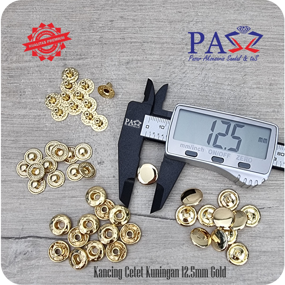 Jual Kancing Cetet Kuningan Snap Button KCK1 Harga 12set (Premium ...