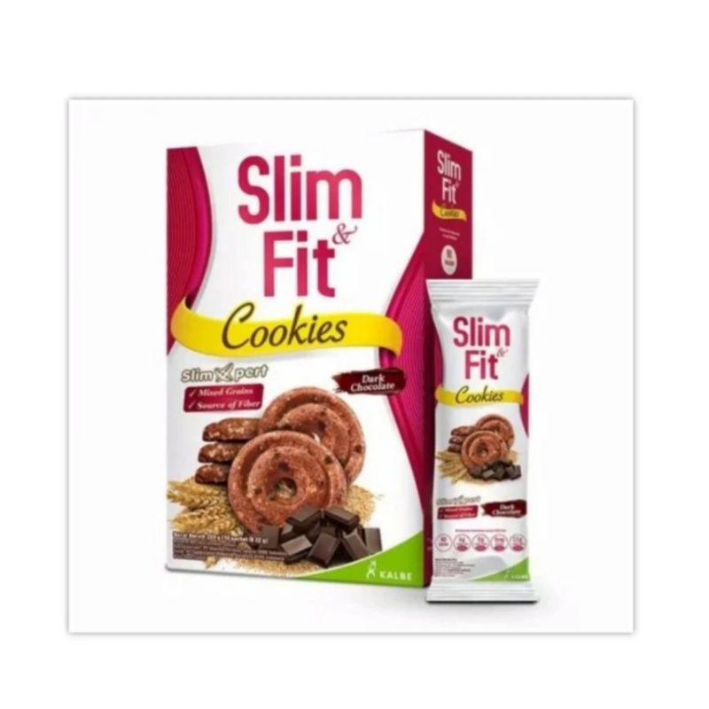Jual Slim & Fit Slimfit Cookies Coklat isi 10 x 22 gr Rendah Gula ...