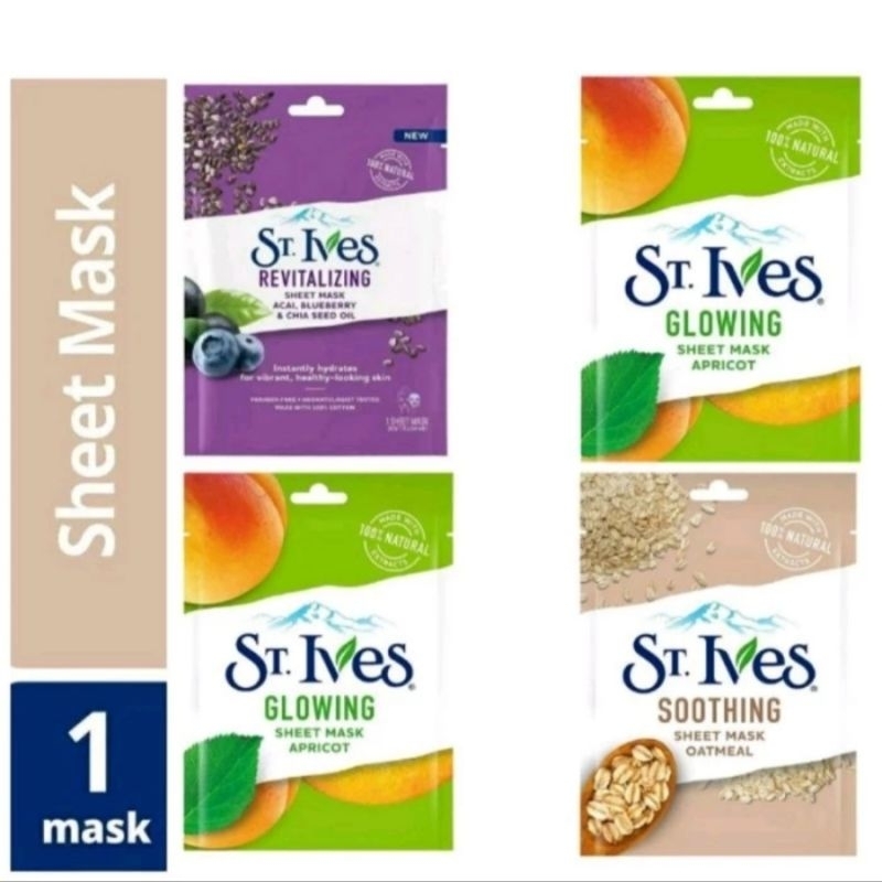 Jual St. ives sheet mask, masker wajah St. Ives | Shopee Indonesia