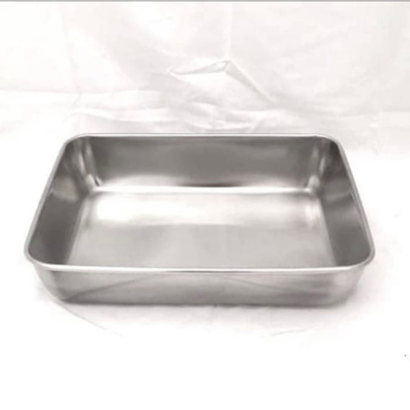 Jual Nampan Loyang Tray Stainless KS 40 x 35 x 6,5cm | Shopee Indonesia