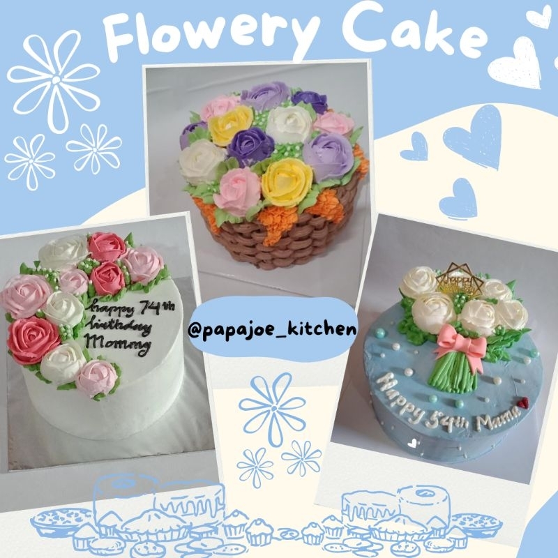 Jual Kue Ulang Tahun, Birthday cake tema bunga | Shopee Indonesia