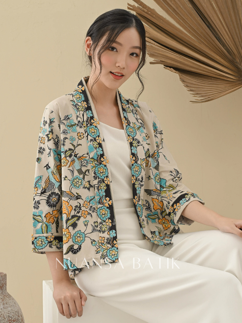Jual Nuansa Batik Outer Batik Lengan 7/8 Bahan Katun Stretch | Shopee ...