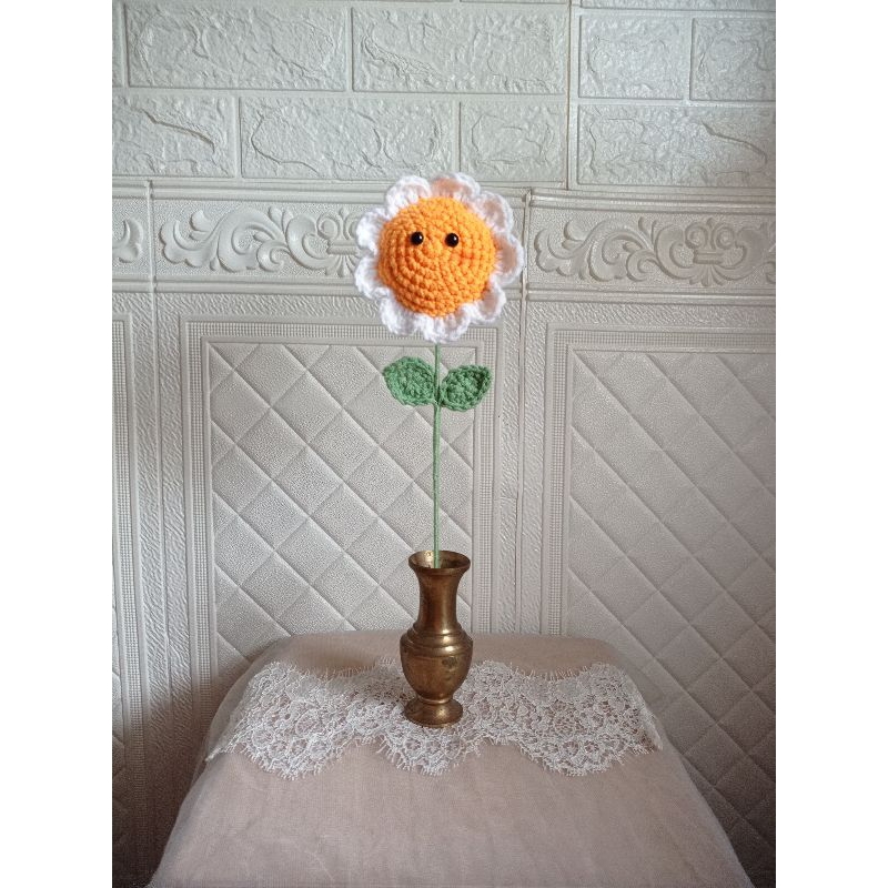 Jual Bunga Matahari Kelopak Setengah Lingkaran Rajut Handmade ...
