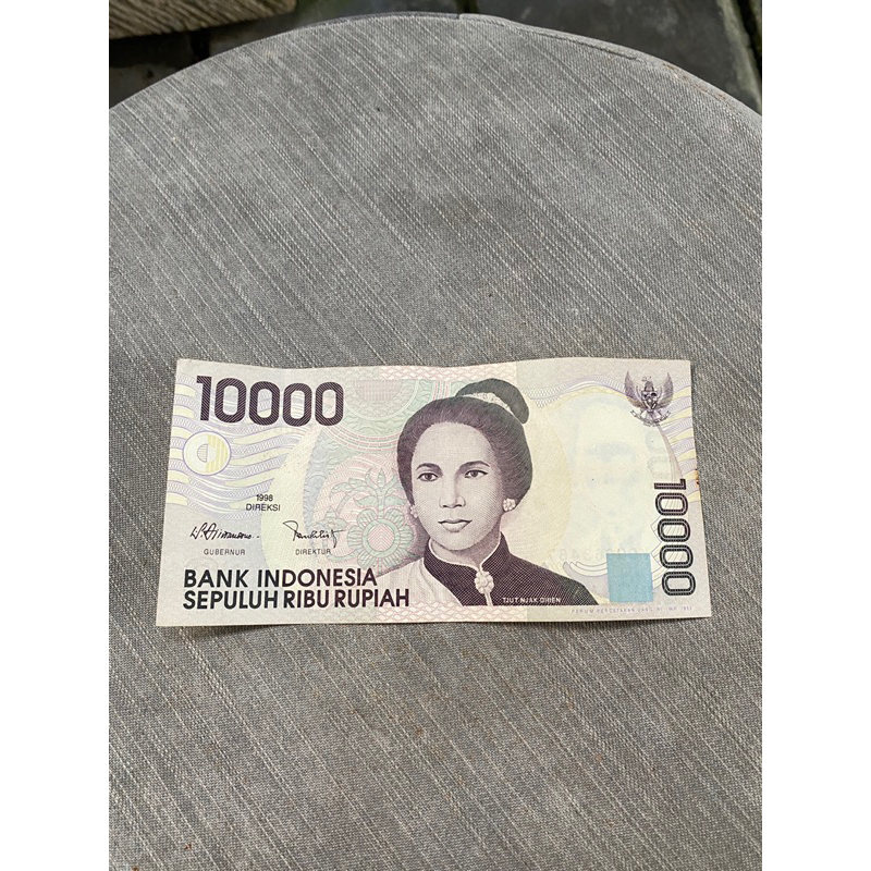 Jual uang kertas kuno indonesia 10rb cut nyak dien | Shopee Indonesia