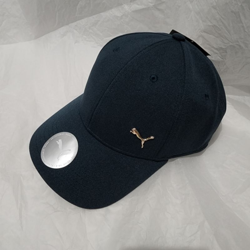 Jual Puma Gold Metal Cat Cap Navy Logo Emas 024158-07 Topi Original ...