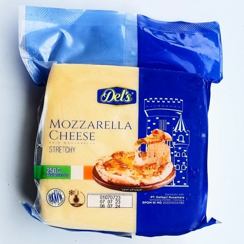 Jual Del's Mozzarella Cheese | Keju Mozzarella 250gr | Shopee Indonesia