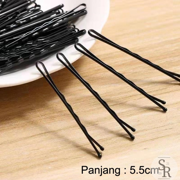 Jual Bobby Pin Jepit Lidi Tipis Hitam Tanpa Kotak 100 pcs Isaac ...
