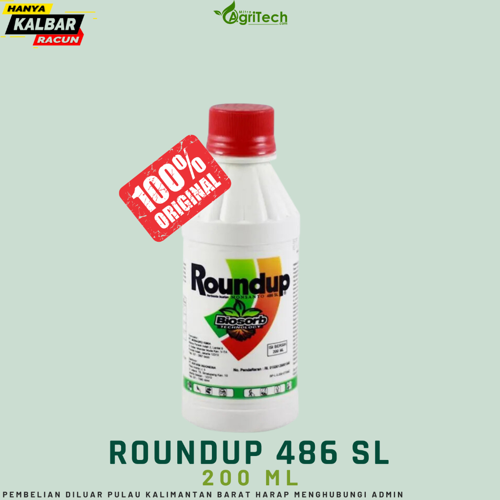 Jual ROUNDUP 486 SL ISI 200 ML HERBISIDA PEMBASMI RUMPUT RACUN RUMPUT ...