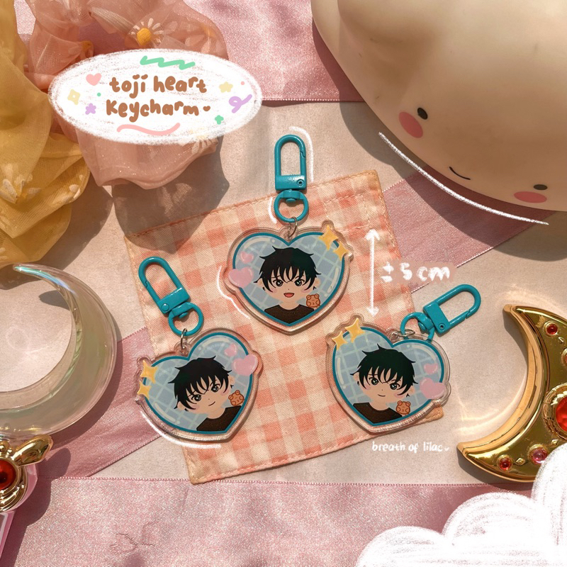 Jual fushiguro toji heart acrylic keycharm popsocket (jujutsu kaisen ...