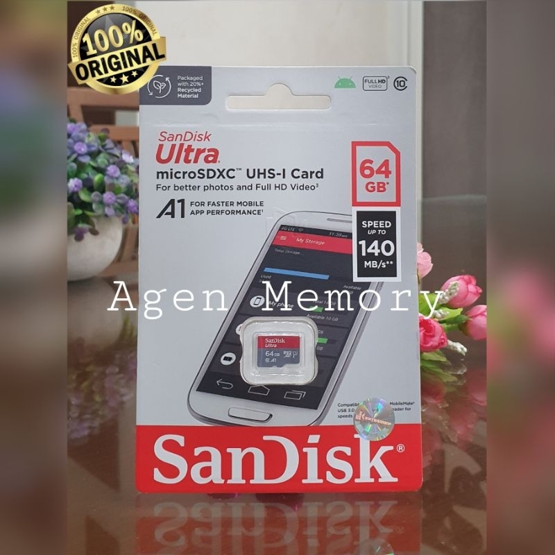 Jual Memory Card MicroSD MIcro SD Sandisk Ultra Class 10 64GB 64 GB A1 140mb | Shopee Indonesia