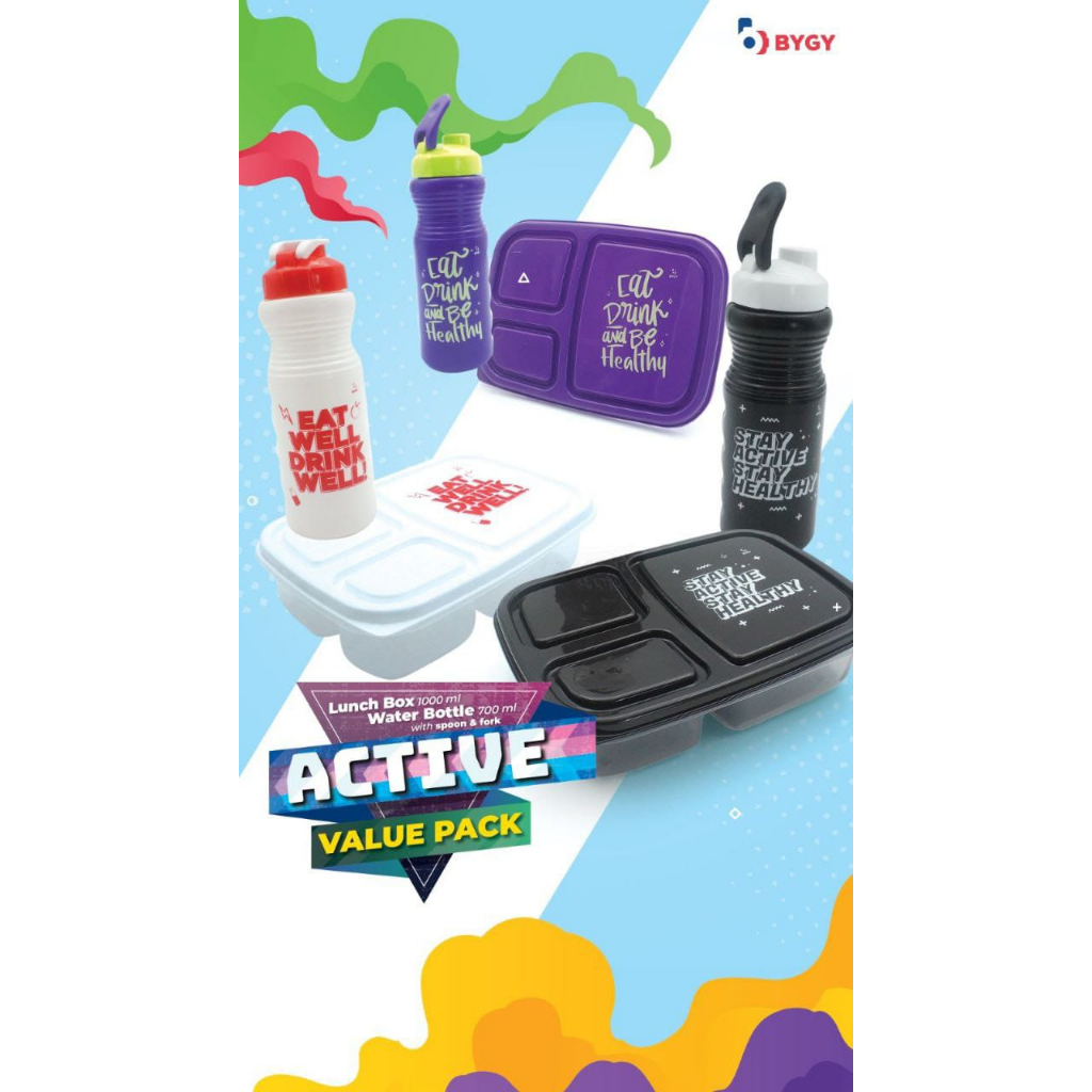 Jual Bigy Active Value Pack - Tempat Makan & Botol Minum | Shopee Indonesia