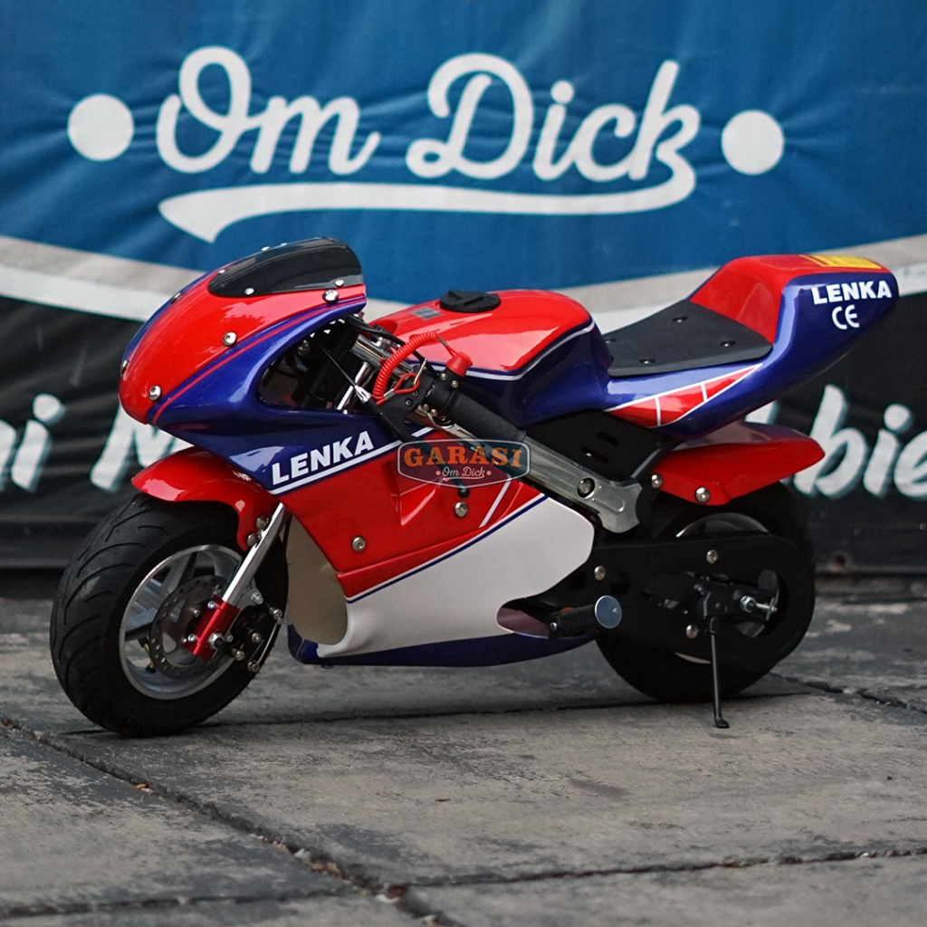 Jual Motor Mini Trail GP 50cc Lenka Std Mesin Tarik 2 tak | Shopee ...