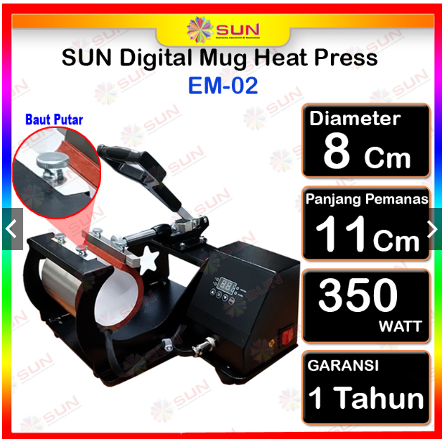 Jual FREESUB - Mesin Press Sablon Mug / Gelas / Asbak / Tumbler ...