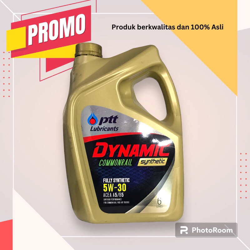 Jual PTT Oli mobil diesel 5w-30 SAE 5W/30 / Olie Fortuner/ Pajero/ Innova 6 liter / PTT FULLY ...
