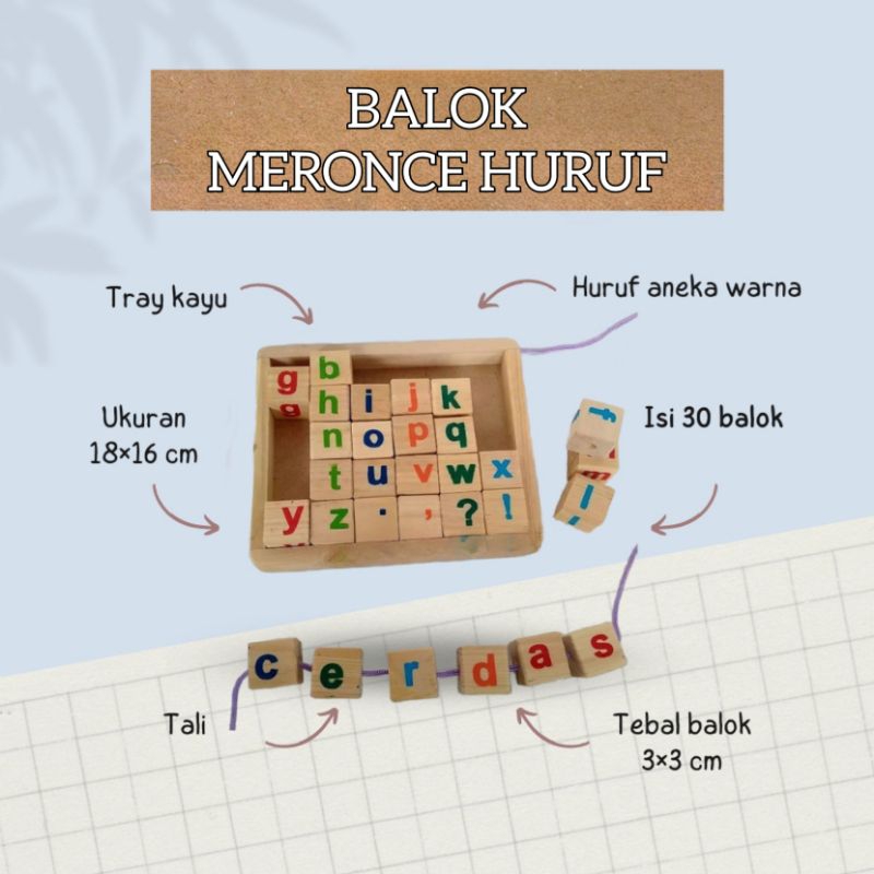 Jual Puzzle Balok Meronce Huruf | Shopee Indonesia