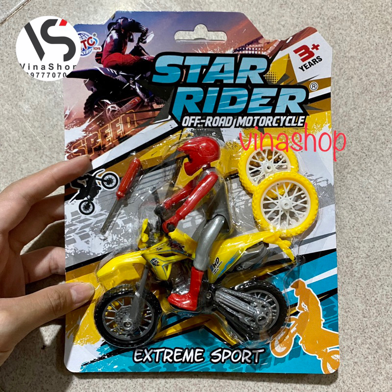 Jual Mainan Anak Motor Motoran Cross + Orang Plus Obeng dan Ban Serep ...