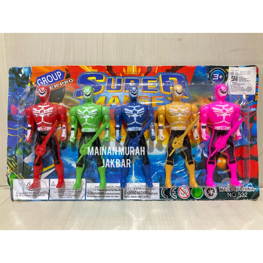 Jual MAINAN ANAK ROBOT POWER RANGER ISI 5PCS + SENJATA 0698B-5 | Shopee ...