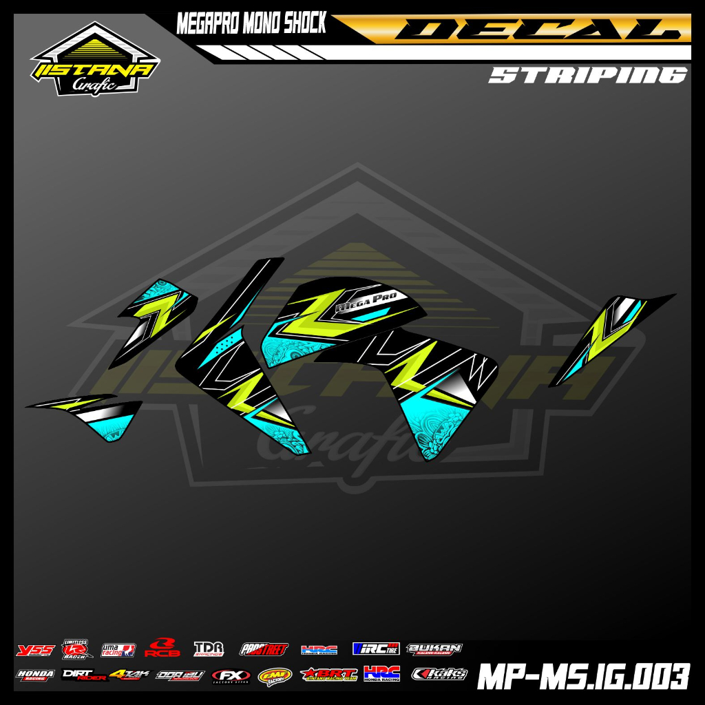 Jual Sticker Striping MEGAPRO MONO SHOCK - Striping Variasi Motor ...
