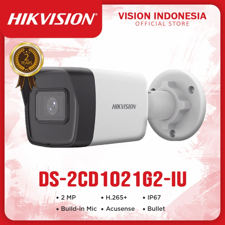 Jual HIKVISION DS-2CD1021G2-IU Acusense Lite Build in Microphone Audio ...