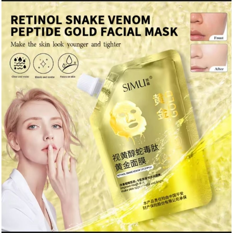 Jual RETINOL SNAKE VENOM GOLD MASK CREAM | Shopee Indonesia