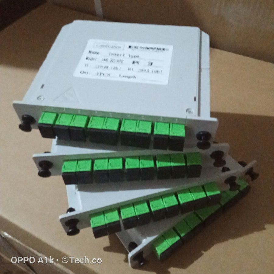 Jual Passive Splitter PLC BOX FO 1 8 Fiber Optik FTTH SC APC Passive ...