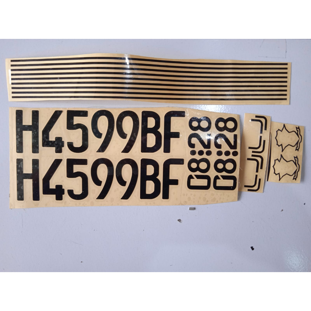 Jual CUTTING STICKER PLAT MOTOR PUTIH / STICKER HITAM | Shopee Indonesia