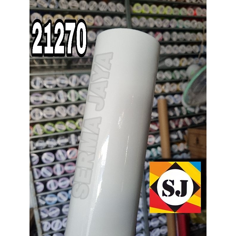 Jual Sticker Stiker Putih Kilap Glossy DECOFIX (1roll) Lebar 61cm X ...