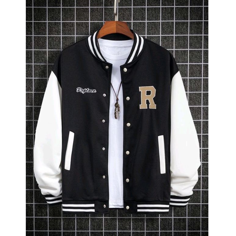 Jual JAKET VARSITY LOGO R BIG SIZE M L XL XXL XXXL XXXXL XXXXXL JAKET ...