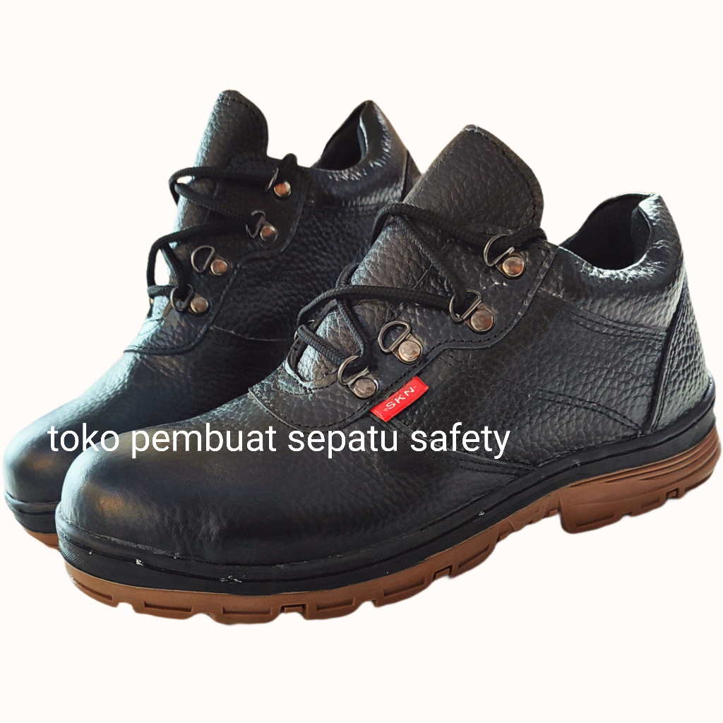 Jual sepatu safety kitchen dapur anti licin ujung besi safety kulit ...