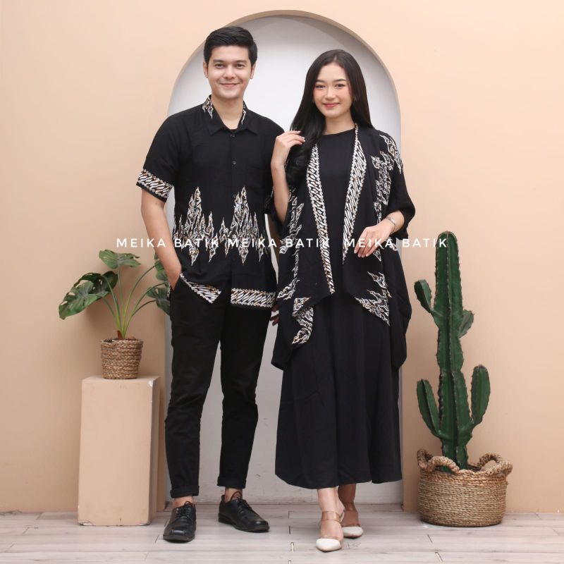 Jual Meika Baju Batik Couple Terlaris Outer Kemeja Pria Lengan pendek ...