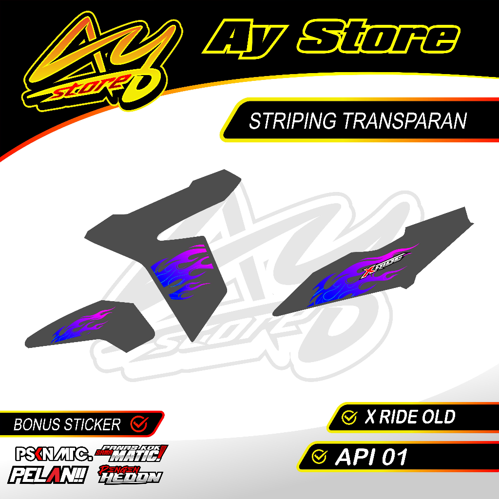 Jual STRIPING XRIDE OLD API 01- STIKER MOTOR XRIDE OLD - STIKER MURAH ...