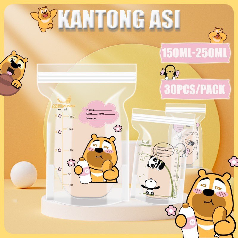 Jual Kantong Asi / Plastik Asi / Breastmilk storage double lock 120ml ...