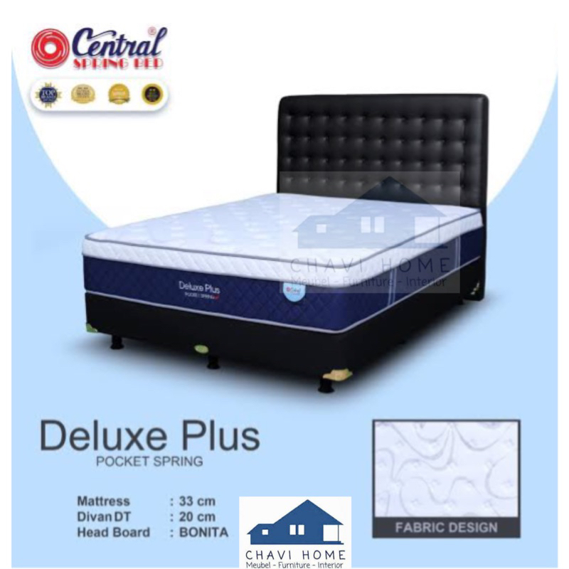 Jual Kasur springbed central deluxe plus pocket spring spring bed ...