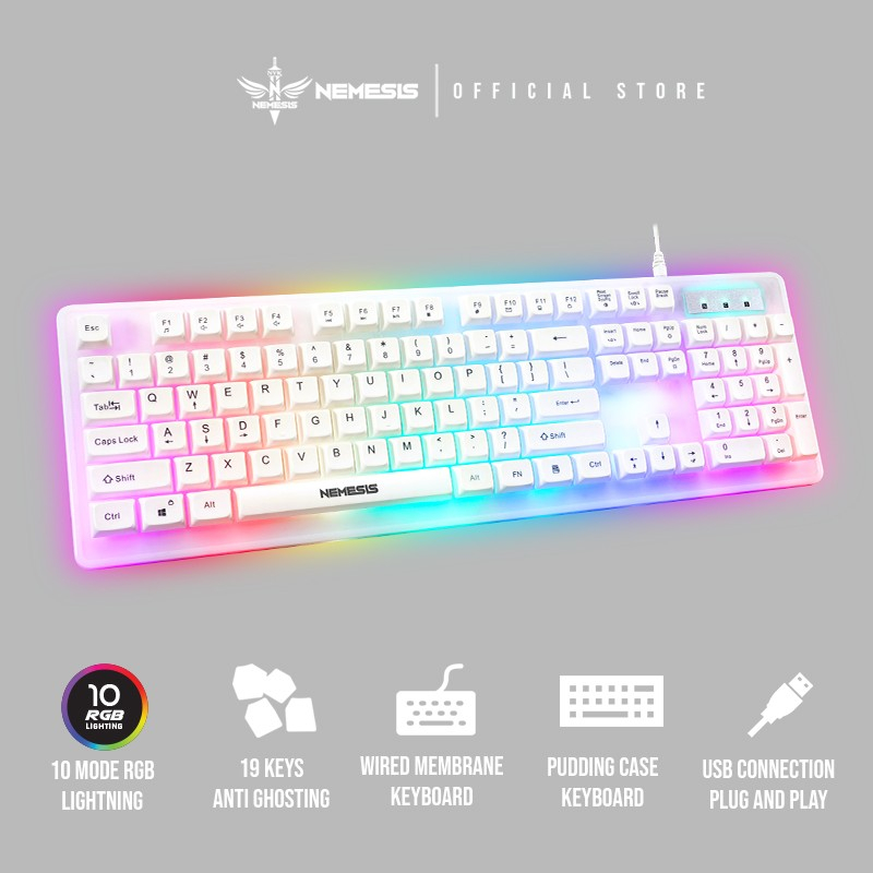 Jual Keyboard gaming nyk nemesis wired usb 2.0 membrane 104 keys full ...