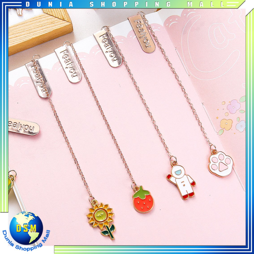 Jual DSM Pembatas Buku Karakter Korean Ins Cartoon Metal Pendant ...