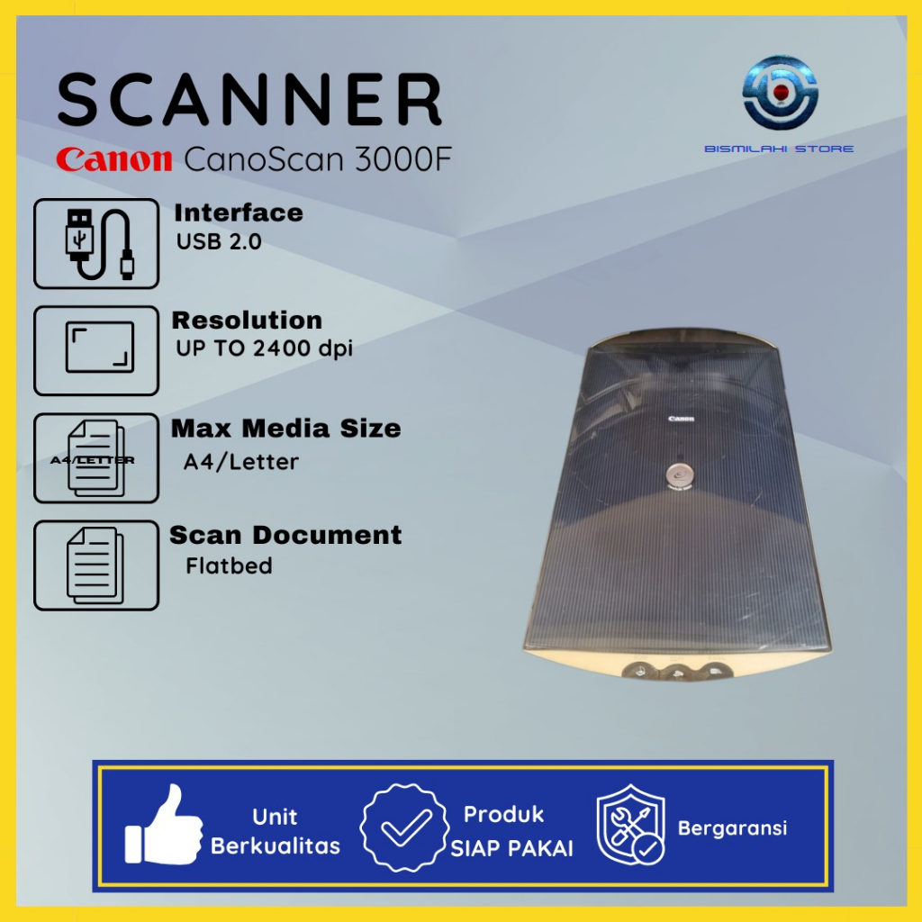 Jual Scanner Canon CanoScan 3000F Unit Normal Siap Pakai | Shopee Indonesia