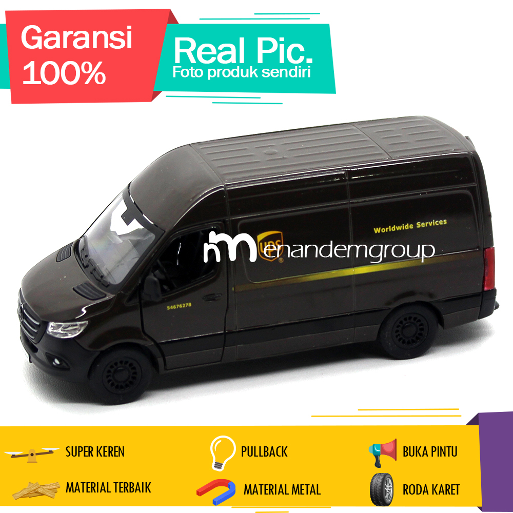 Jual Kinsmart Diecast Miniatur Mainan Mobil Van Mercedes Benz Sprinter ...